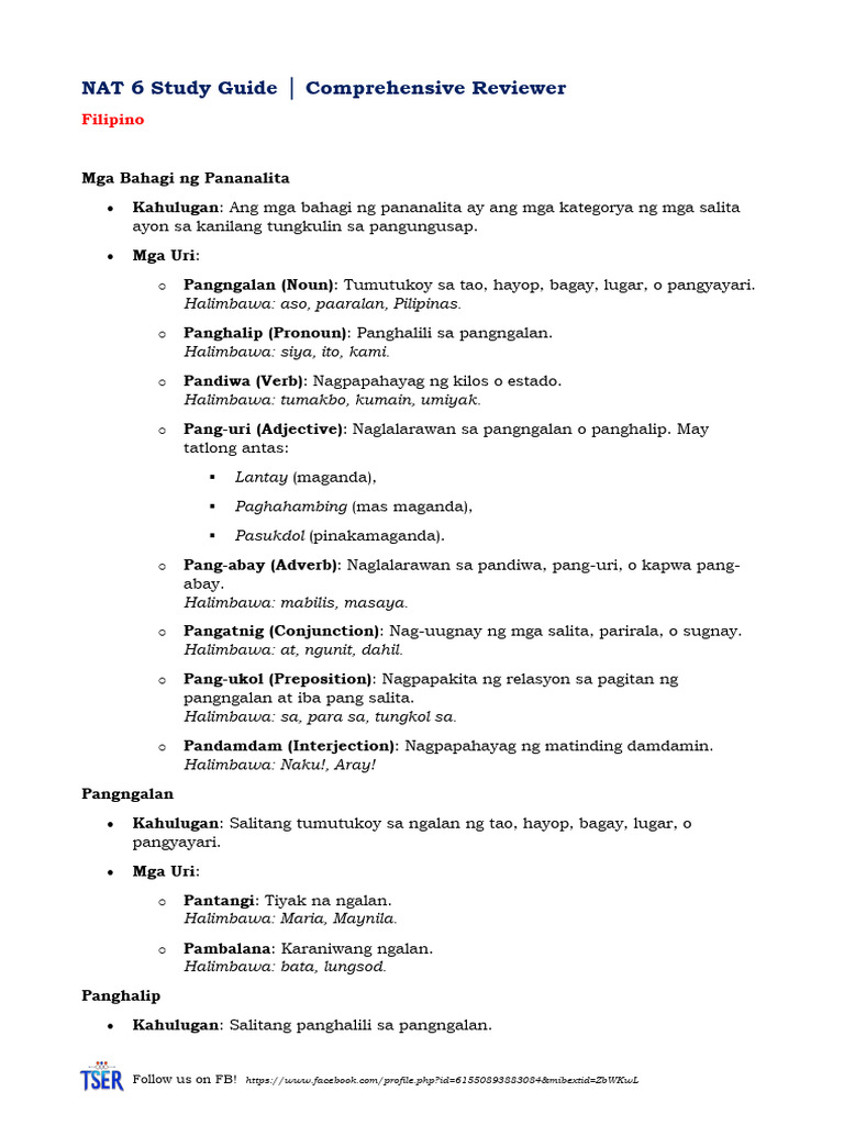 Filipino Study Guide | PDF