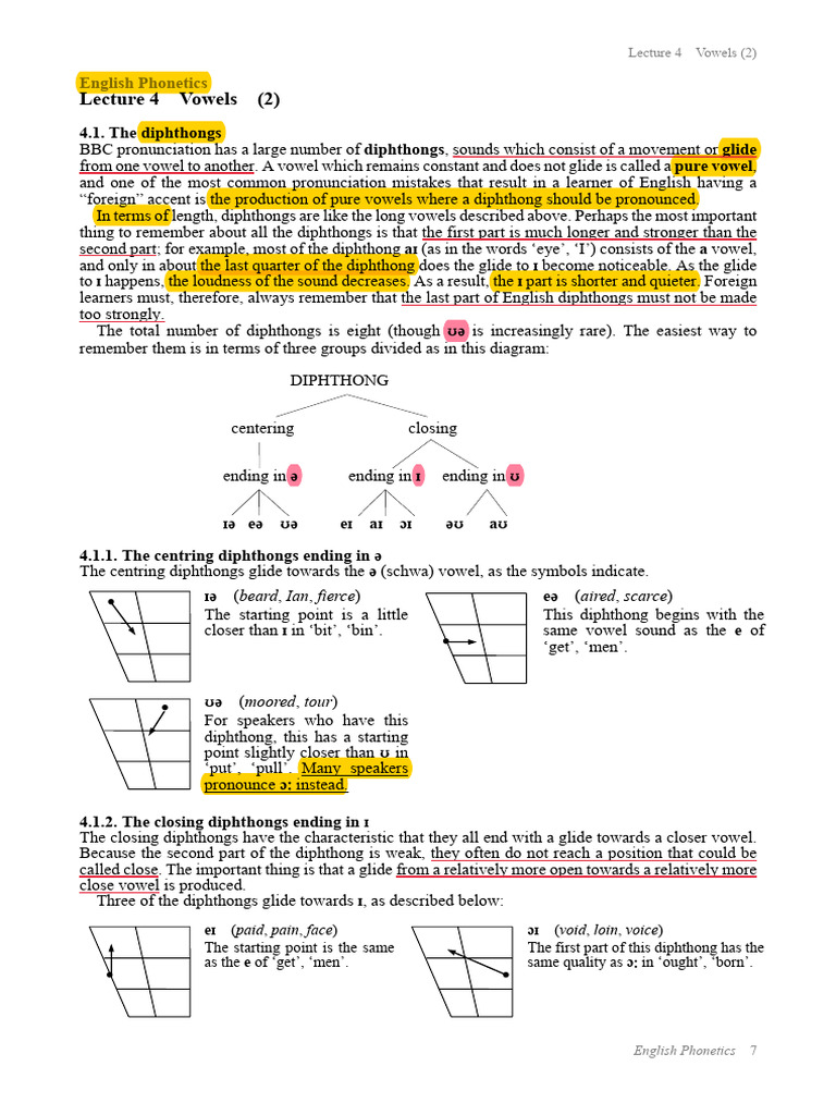 English Phonetics 04 - Notes | PDF | Vowel | Languages
