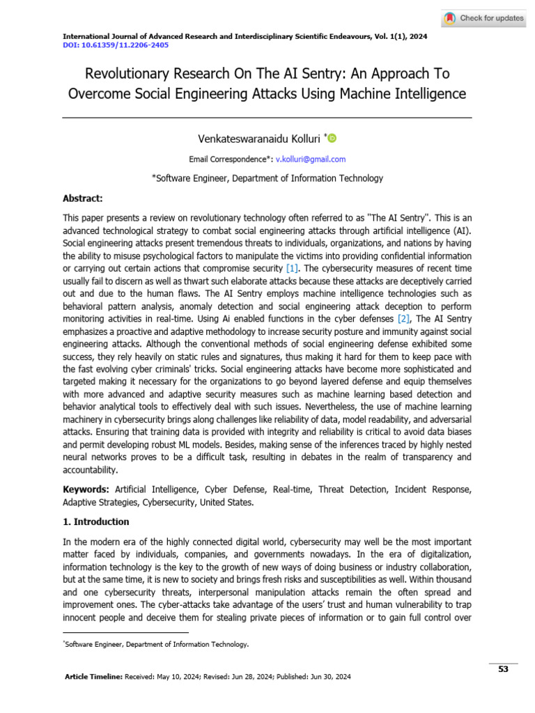 Revolutionary Research On The AI Sentry: An Approach To Overcome Social ...