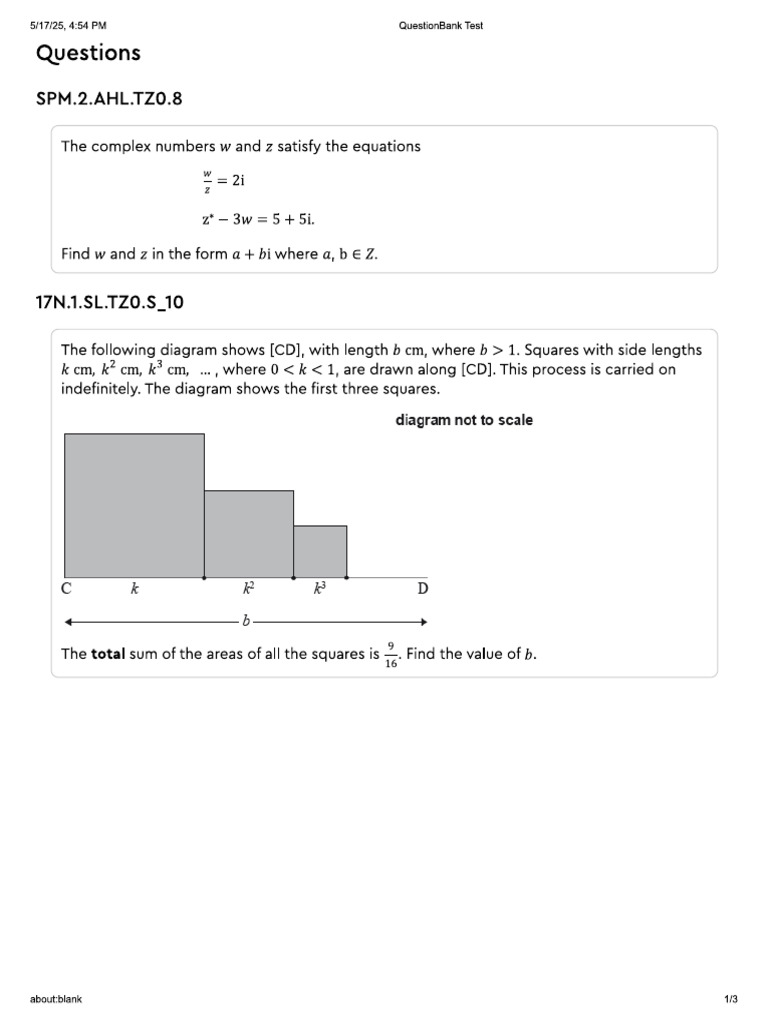 QuestionBank Test | PDF