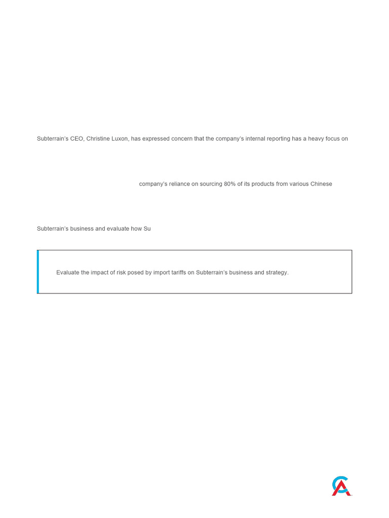 Chapter 2 - Task 5 - Subterrain Task - Risk Response | PDF