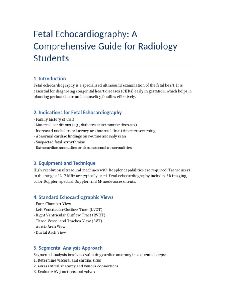Fetal_Echocardiography_Notes | PDF