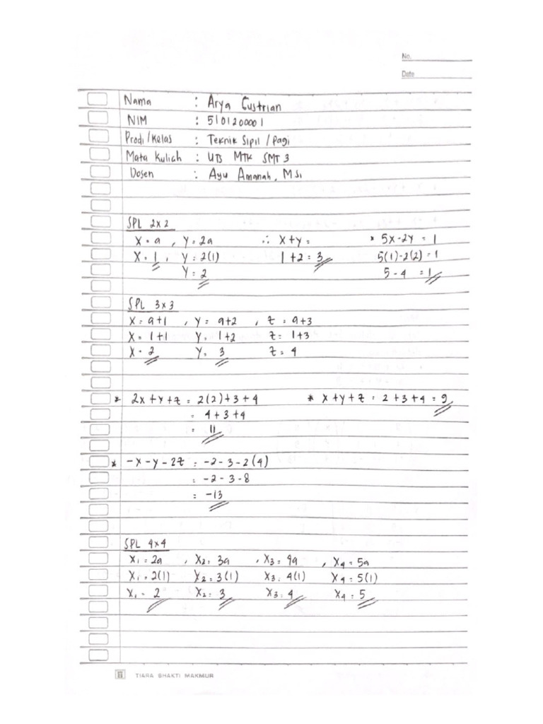 Uts Mtk Smt 3_ Arya Gustrian | PDF