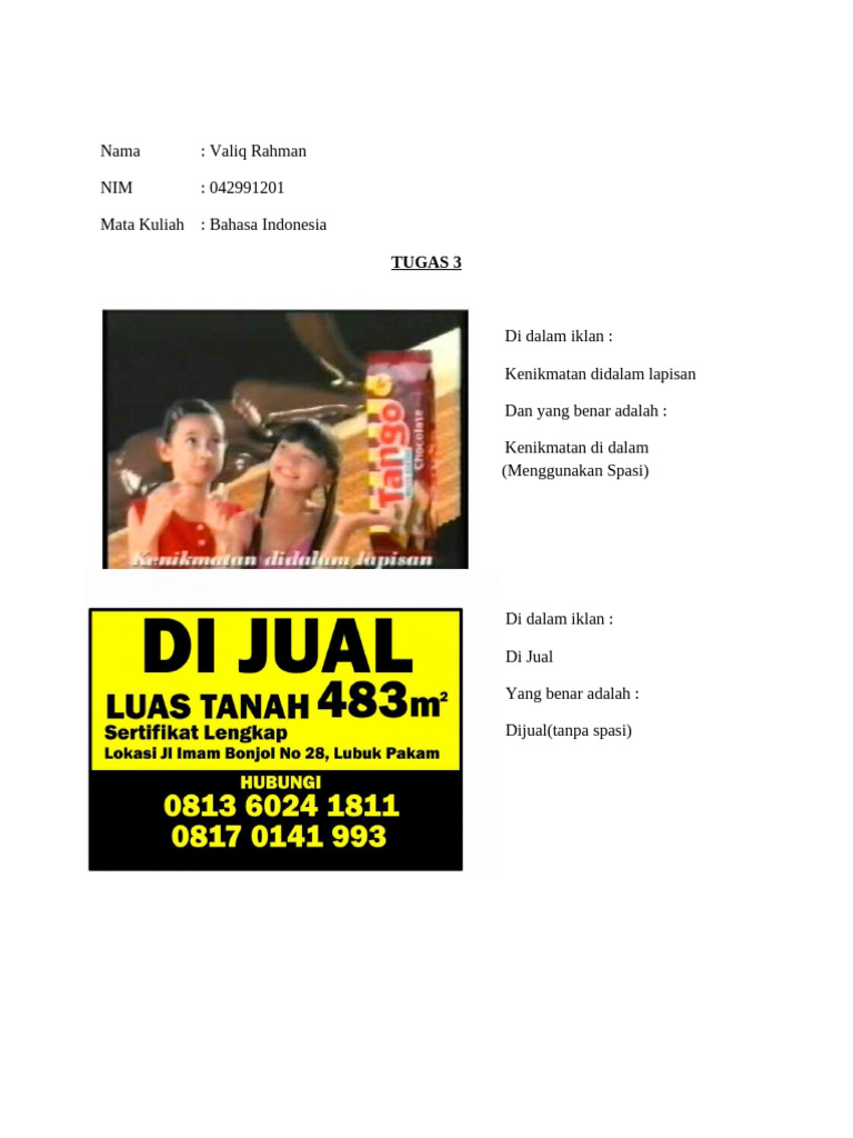 Tugas 3 Bi Valiq | PDF