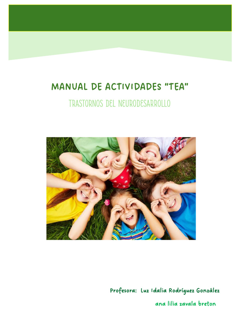 MANUAL DE ACTIVIDADES TEA Y TDAH | PDF | Memoria | Desorden hiperactivo ...