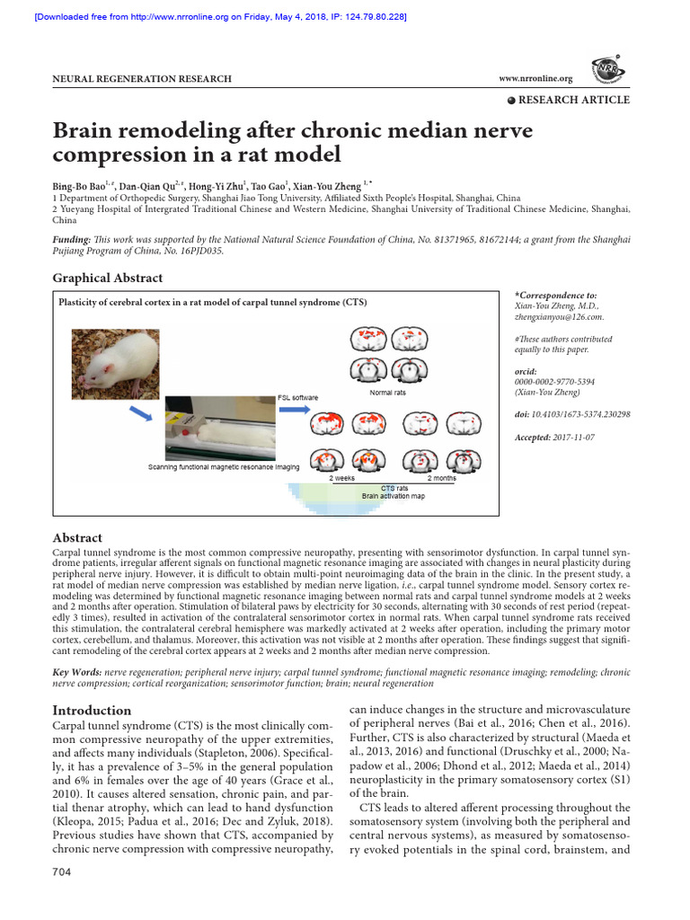 NeuralRegenRes134704-2623494 071714 | PDF | Functional Magnetic ...
