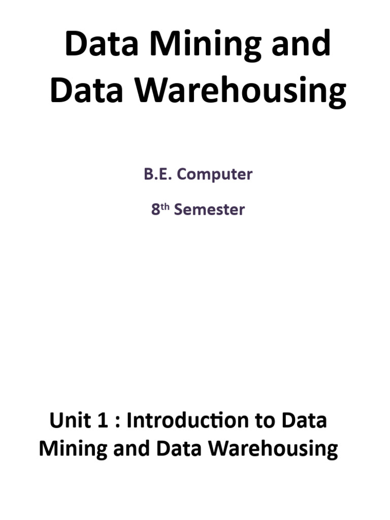Data Mining and Warehousing Overview | PDF | Data Warehouse | Database ...