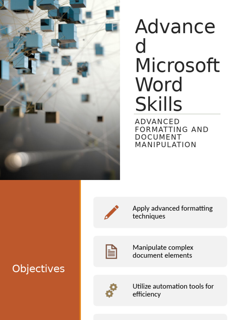 Advanced Microsoft Word Techniques | PDF | Microsoft Excel | Page Layout