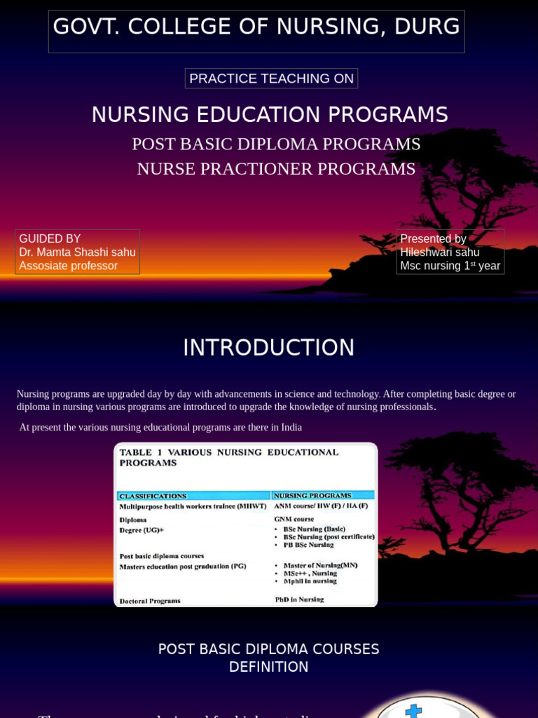 Overview of Nursing Education Programs | PDF | Nurse Practitioner ...