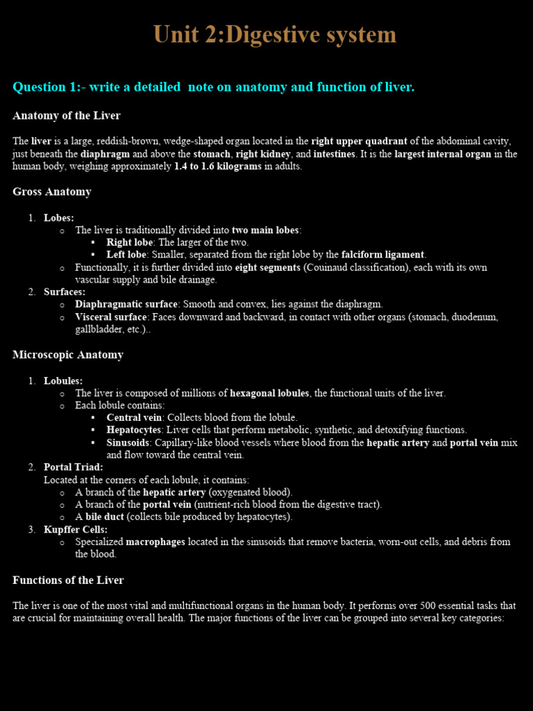 HAP Important Questions For Sessional-Invert | PDF | Digestion | Stomach
