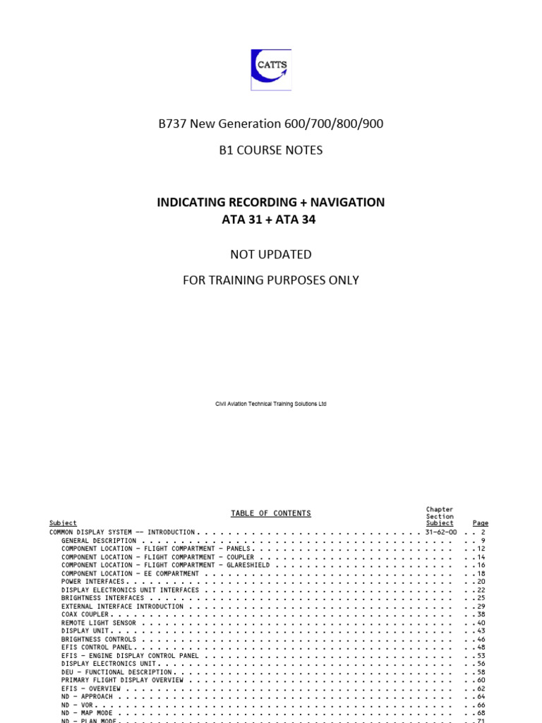 B737 NG Ata 31 Ind Rec + Nav | PDF | Avionics | Aviation