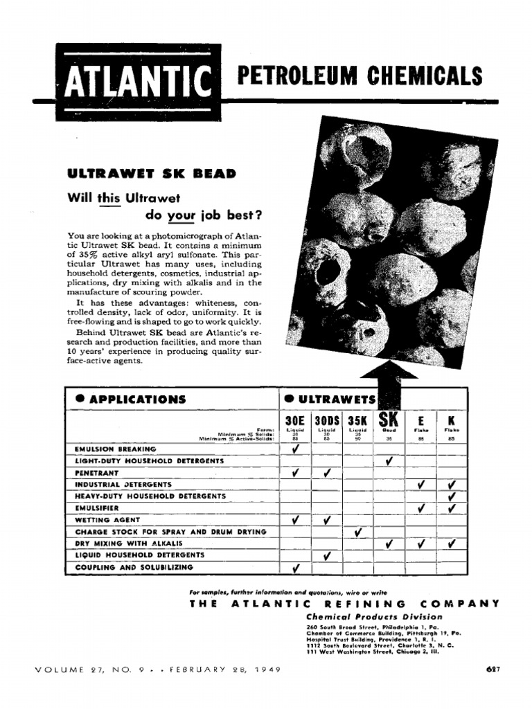 Chemical Engineering News 1949 Feb 28 Vol 27 Iss 9 Atlantic