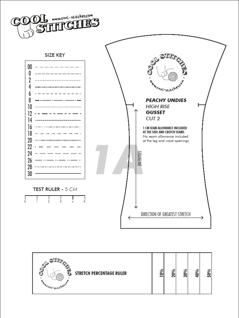 Peachy Undies High Rise Pattern Guide | PDF | Seam (Sewing) | Sewing