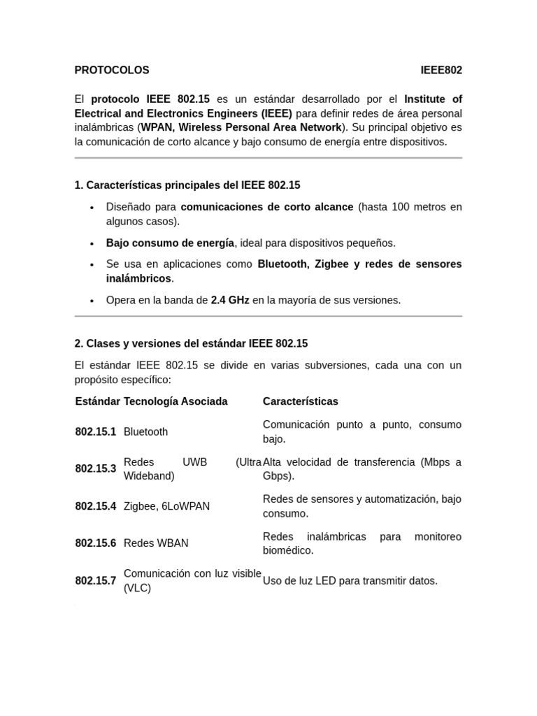 El Protocolo IEEE 802 | PDF | Ieee 802.11 | Multiplexación por división ...