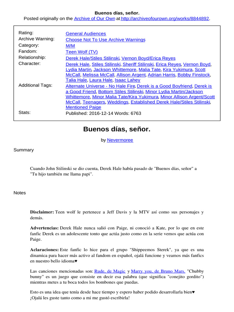 Buenos Dias Senor | PDF