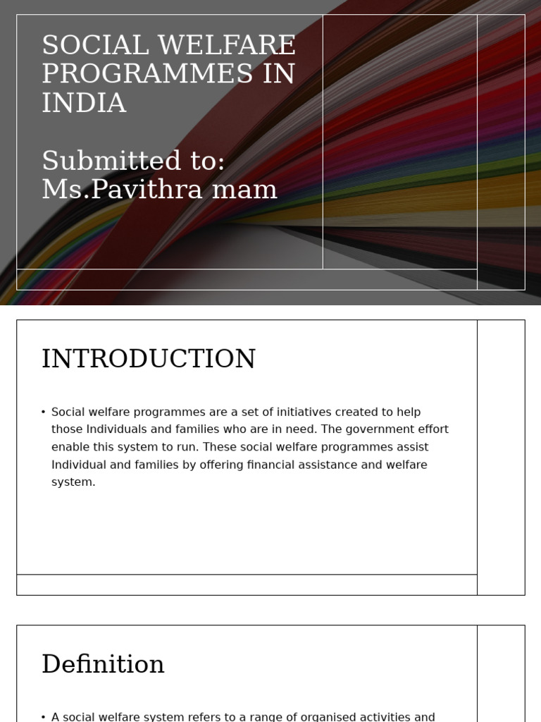 Overview of Social Welfare Programs in India | PDF | Economies | Social ...