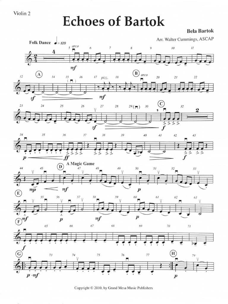 Bartok Echoes Violin 2 | PDF