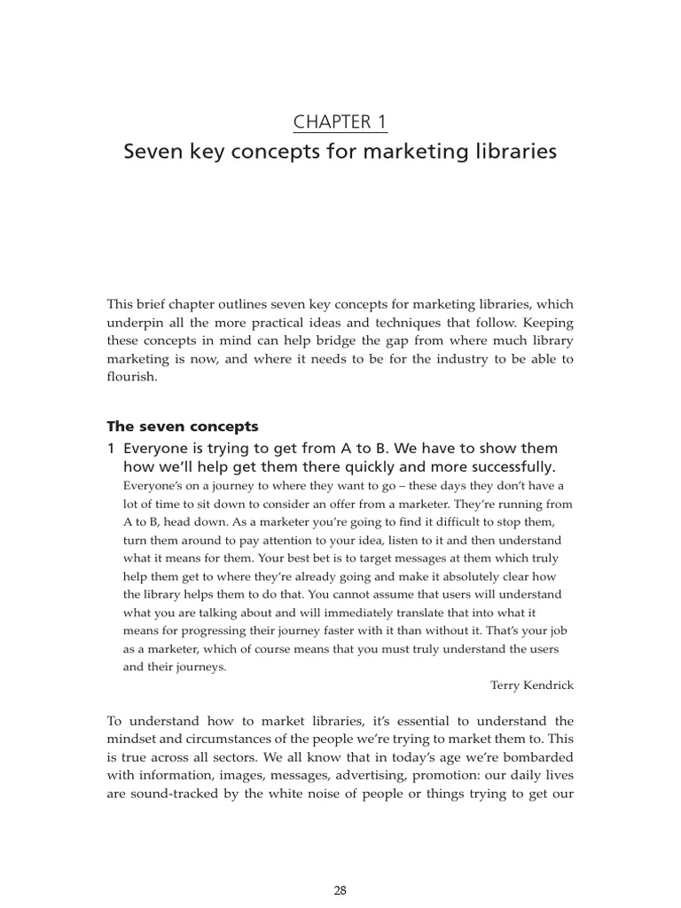 Seven Key Concepts of Library Q# 6 | PDF | Libraries | Marketing