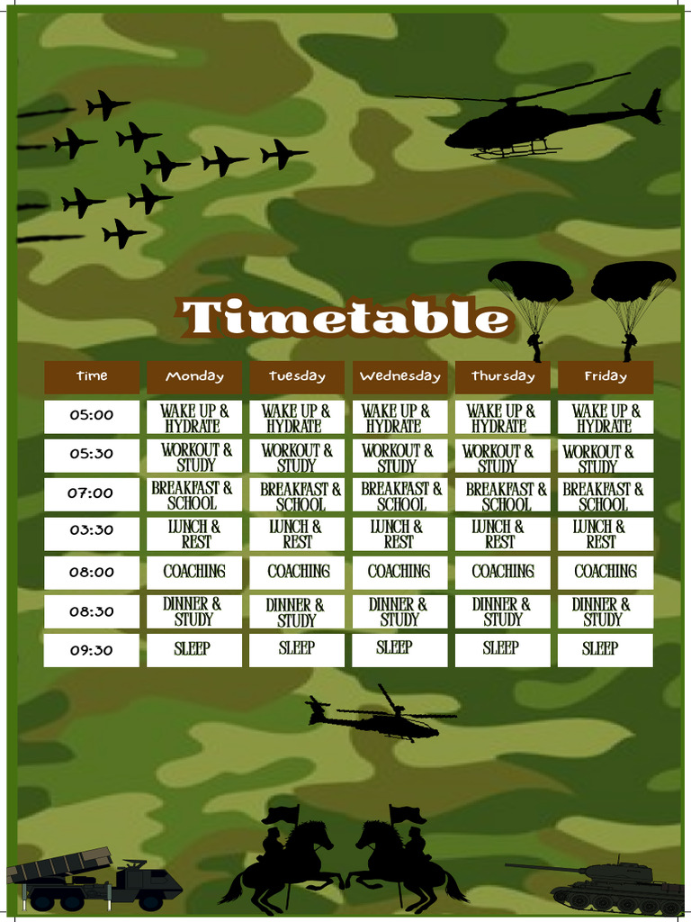 Colorful Illustrated Class Timetable Instagram Story | PDF