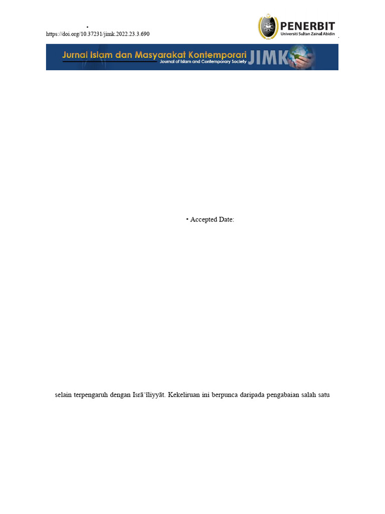 Pemikiran Imran N Hosein Tentang Peperangan Yakjuj Dan Makjuj Di | PDF