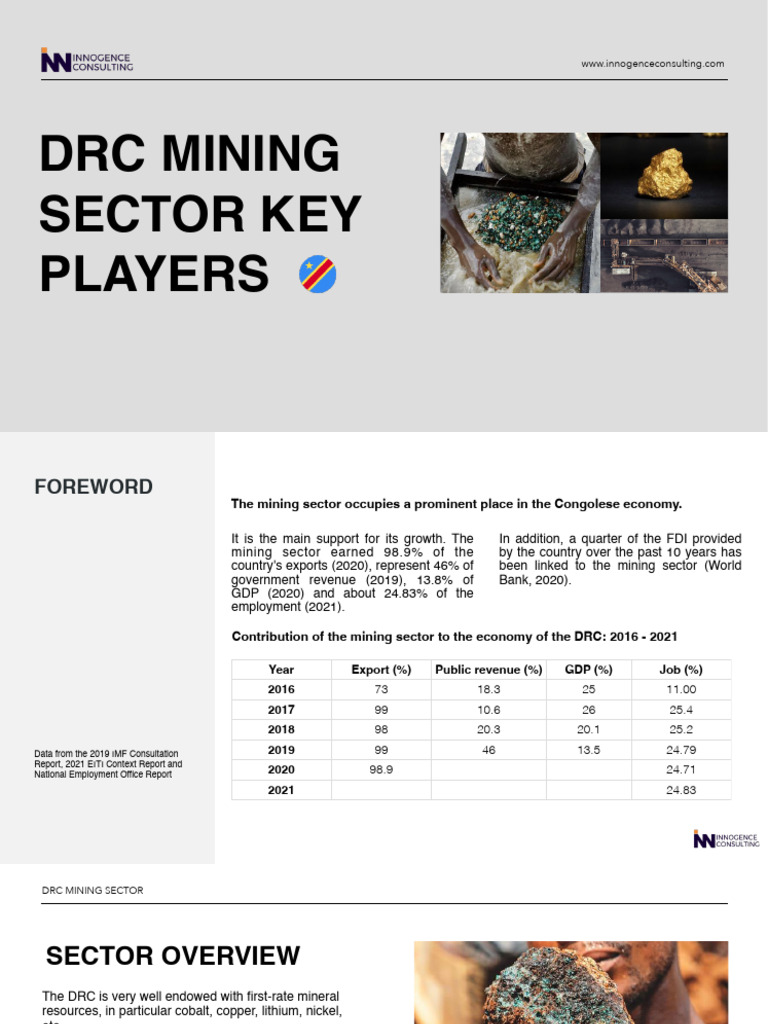 DRC Mining Sector Overview and Key Players | PDF | Mining | Democratic ...
