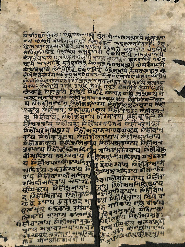 Manuscript 7 Loose Folios Sharada - Residence of Satish Bhat Sarban ...