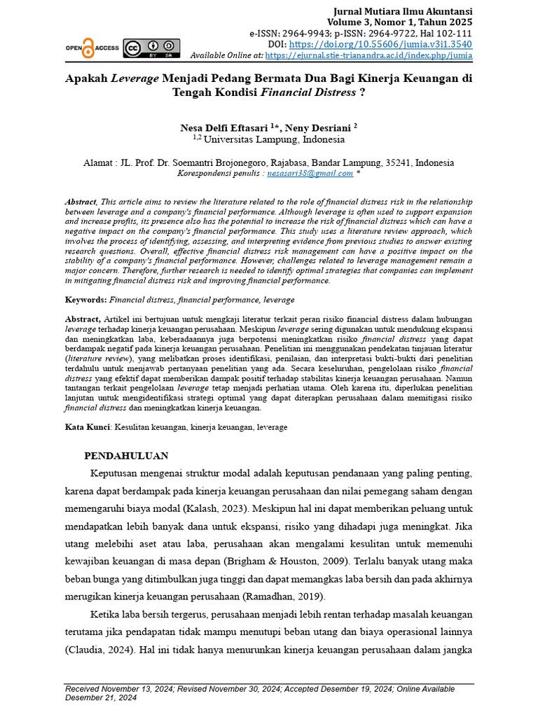 JUMIA-Volume 3, Nomor 1, Tahun 2025 Hal 102-111 | PDF