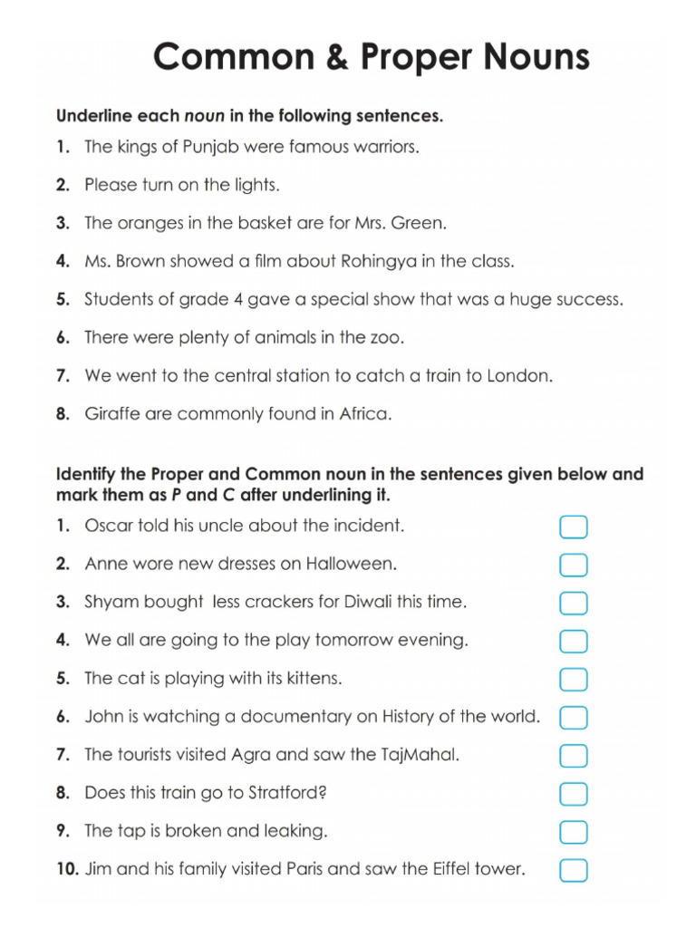 Part of Speech - NOUNS | PDF
