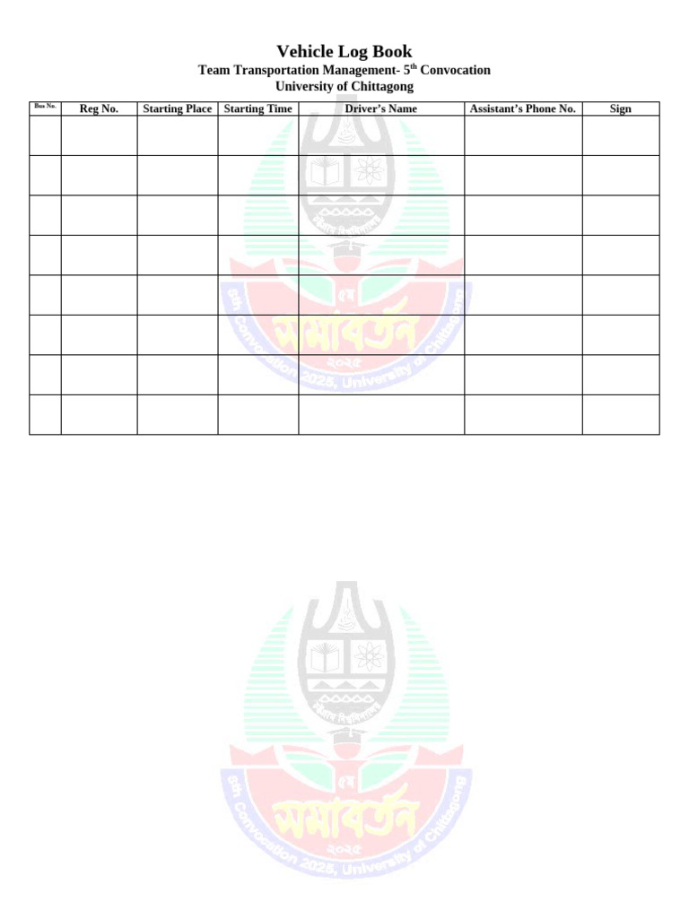 Vehicle Logbook | PDF