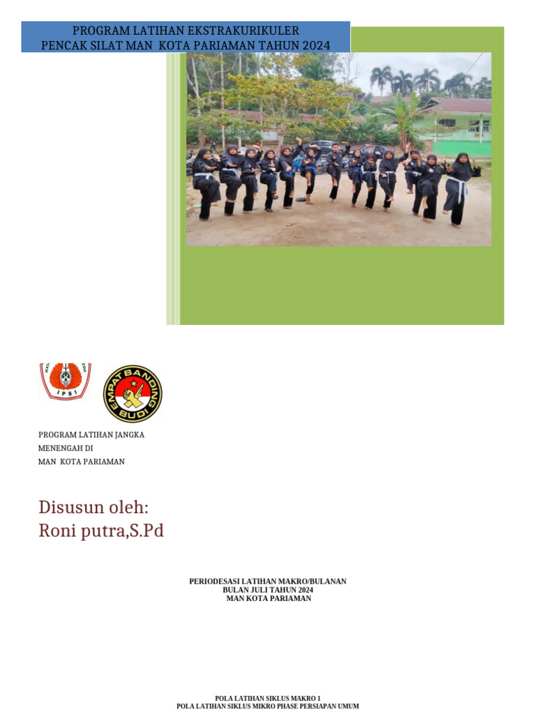 Program Latihan Pencak Silat 2024 | PDF