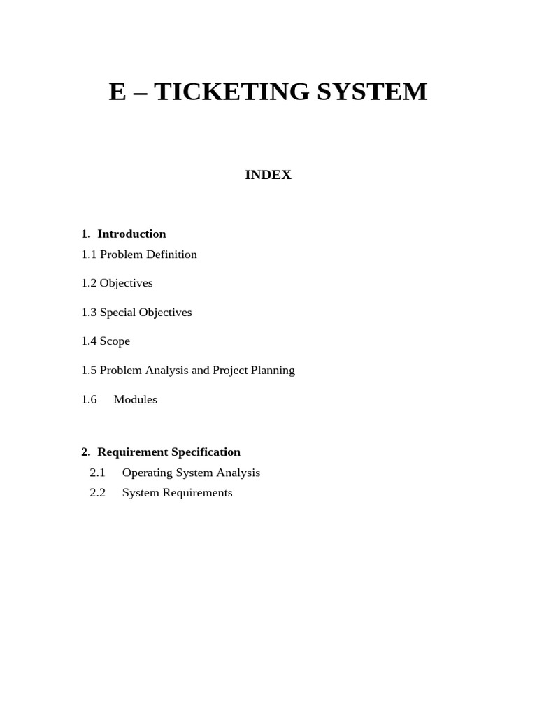 E Ticketing System UML SRS Document | PDF | Software Testing | Software ...