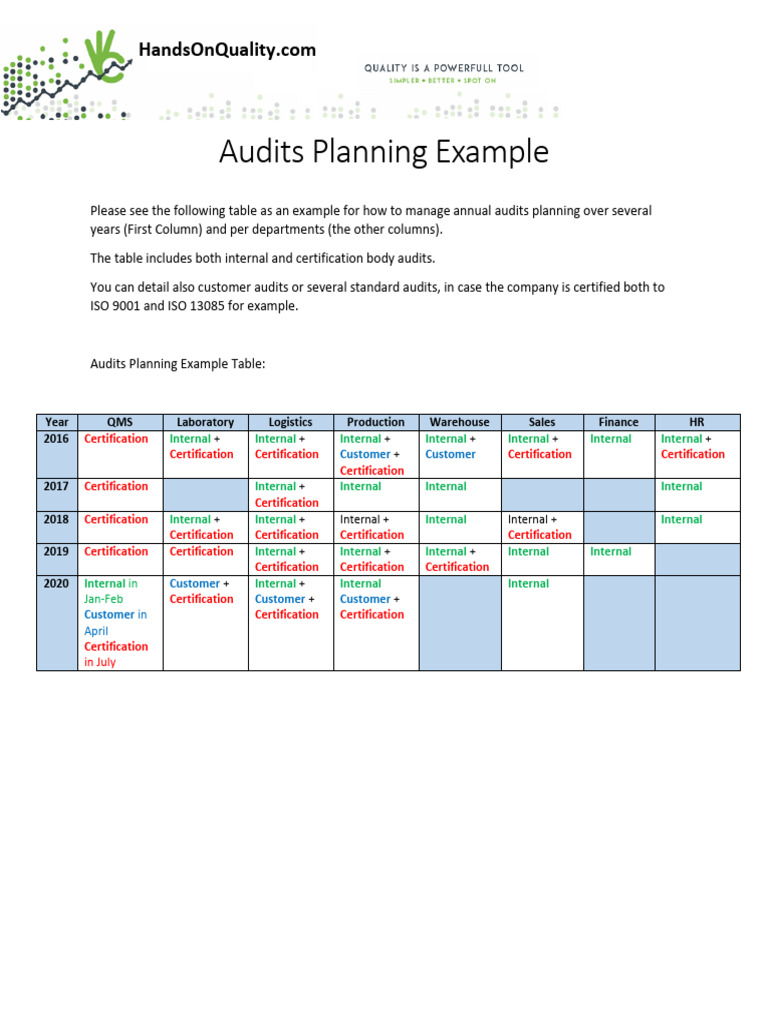 Annual Audit Planning Guide | PDF