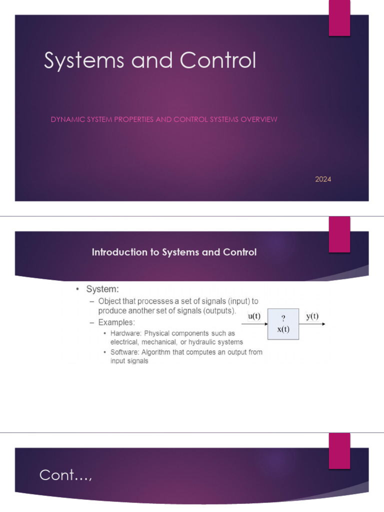 Ch-3 Systems and Control | PDF | Control Theory | Feedback
