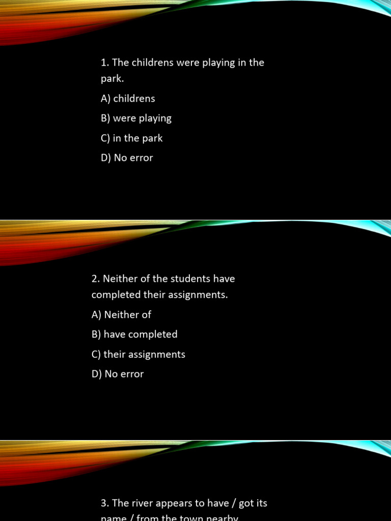 Common Grammar Errors Quiz | PDF