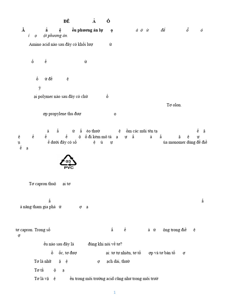 Hóa 12 Ôn CK1 9.12 | PDF