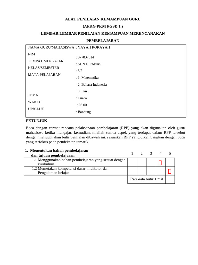 APKG 1,2 Dan Refleksi PKM Sesi 6 | PDF
