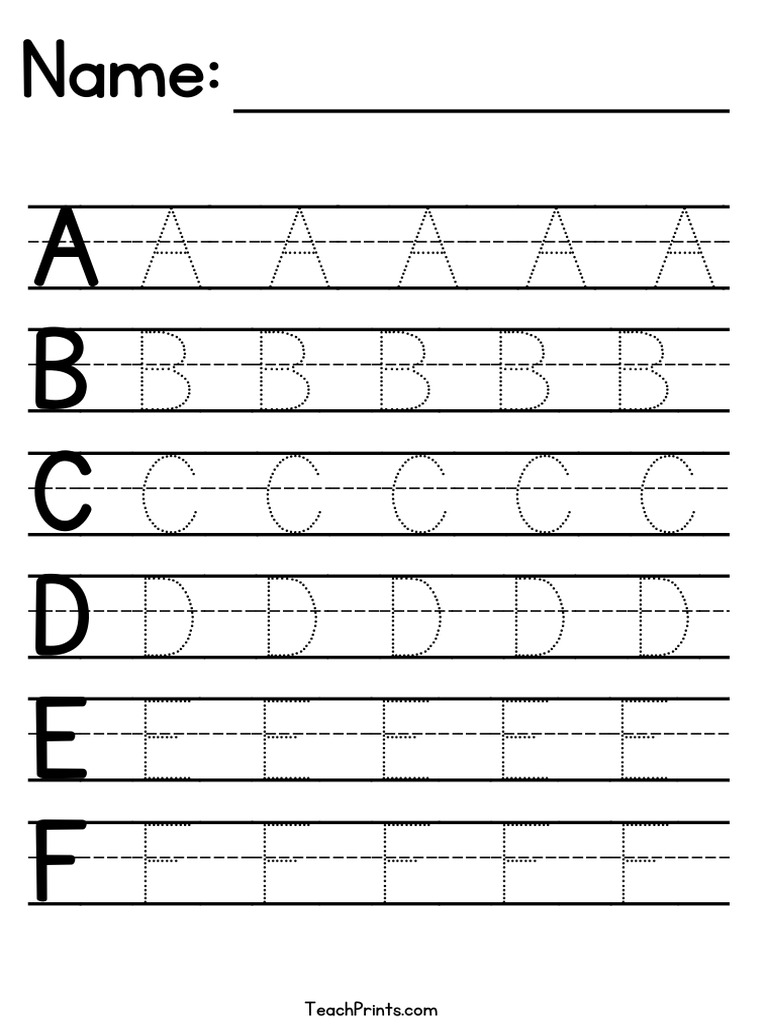 Alphabet Capital Letters Tracing Worksheet | PDF