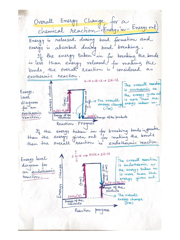 Energy Diagram - Exo and Endo | PDF