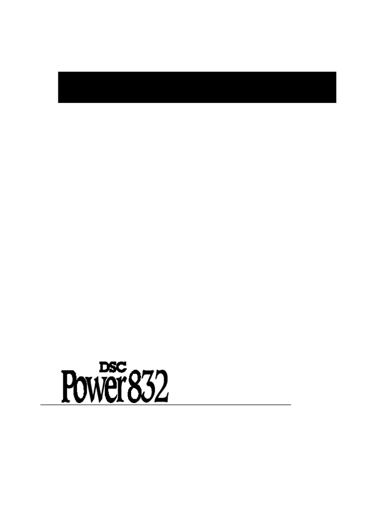 DSC-Power 832 PC5010 v1.0 User Manual | PDF | Security Alarm | Fires