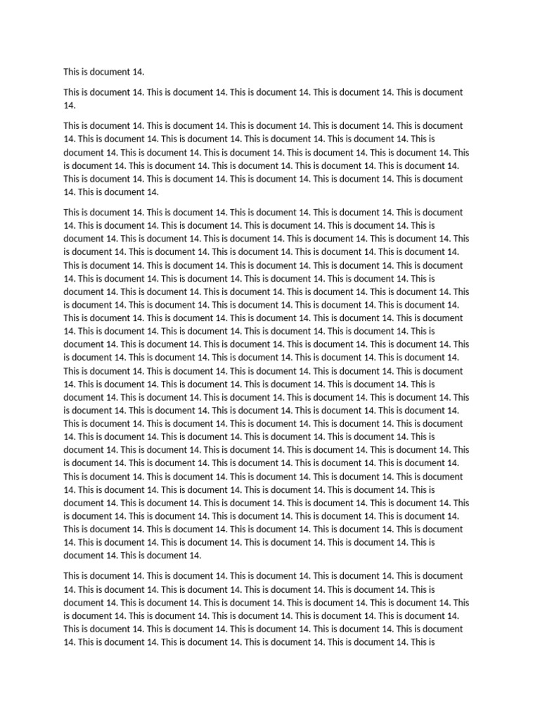 This Is Document 14 | PDF