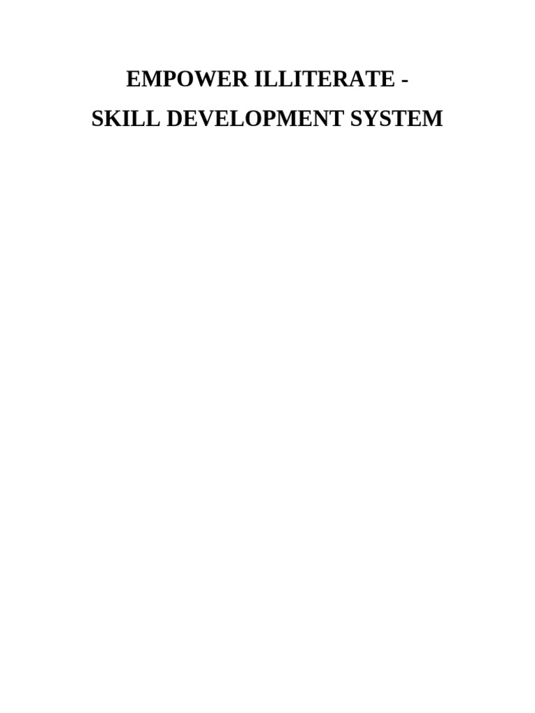 Empower Illiterate UML SRS Document | PDF | Literacy | Software Development