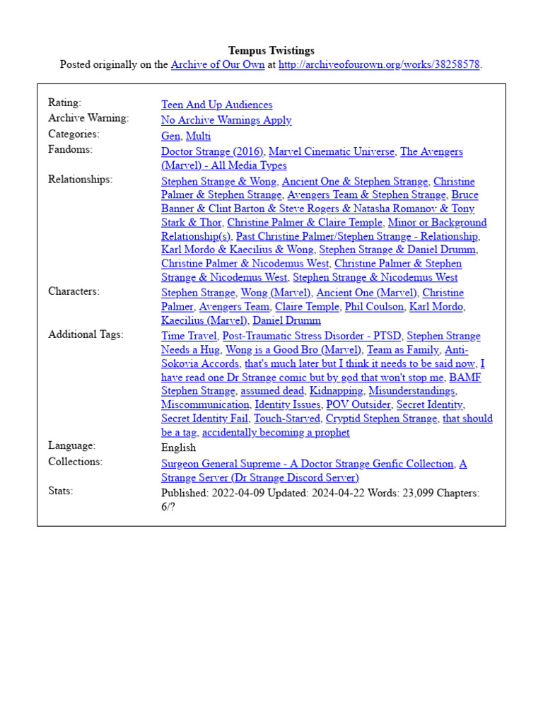 Tempus Twistings | PDF