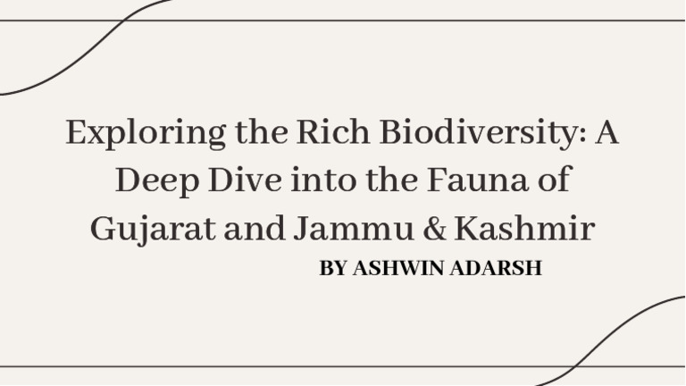Slidesgo Exploring The Rich Biodiversity A Deep Dive Into The Fauna of Gujarat and Jammu Kashmir ...