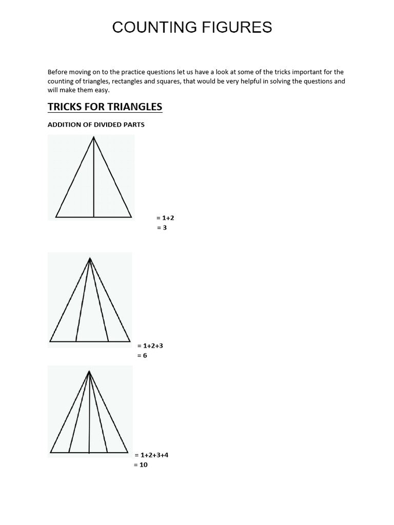 Counting Figures Practice Questions | PDF | Rectangle | Convex Geometry