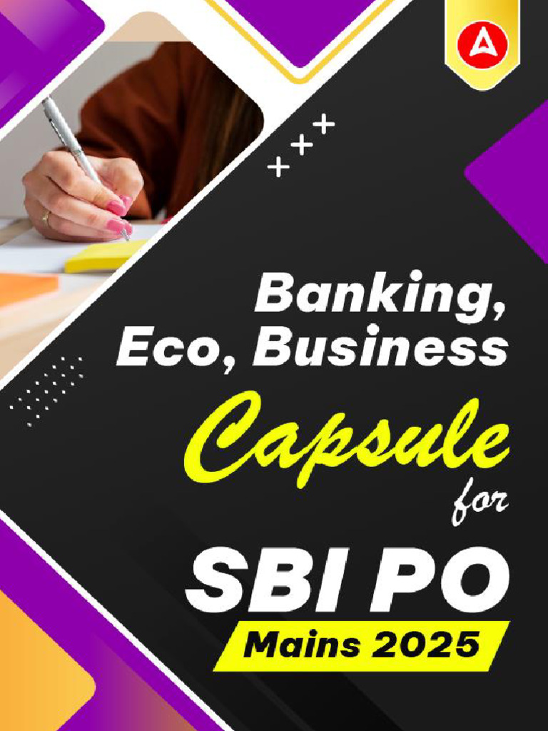 SBI PO Mains Banking Capsule 2025 | PDF | Reserve Bank Of India | Inflation