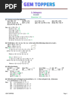 Grade 8 Integers Worksheet with Answers | PDF | Subtraction | Numbers
