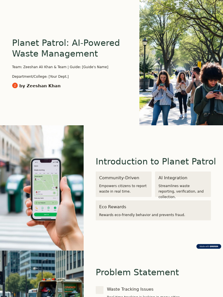 Planet Patrol AI Powered Waste Management | PDF | Databases ...