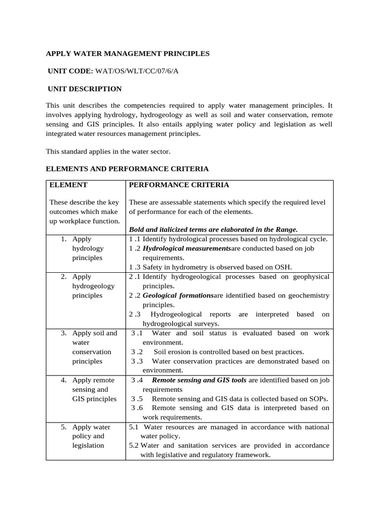 Applying Water Management Principles | PDF | Hydrology | Hydrogeology