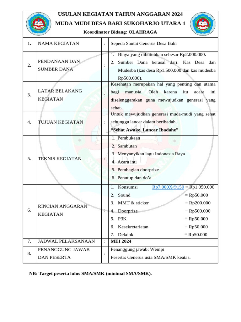 Proker Mudesba 2024 | PDF