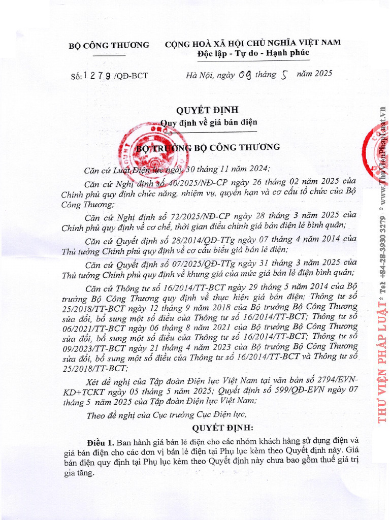 Quy định ban hành bán lẻ điện 1279_QD-BCT_656047 | PDF